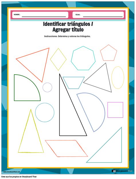 Hojas De Trabajo Para Crear Triángulos Plantillas Storyboard That