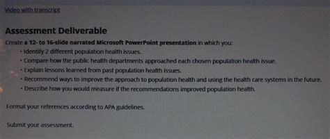 Solved Assessment Deliverable Create a 12- to 16-slide | Chegg.com