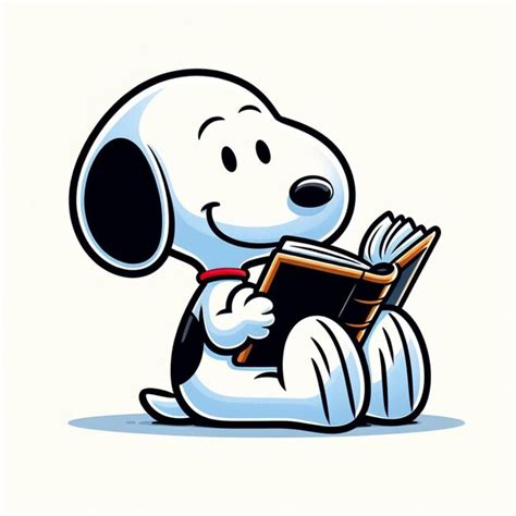 Premium Photo Snoopy Reading A Book