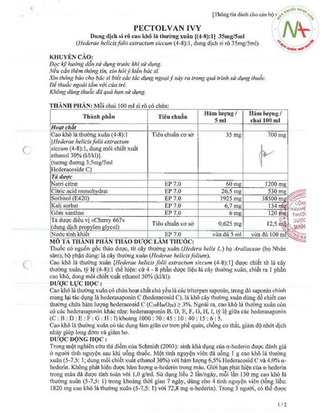 Thuốc Pectolvan Ivy Là Thuốc Gì Cách Dùng Giá Bao Nhiêu Mua ở đâu