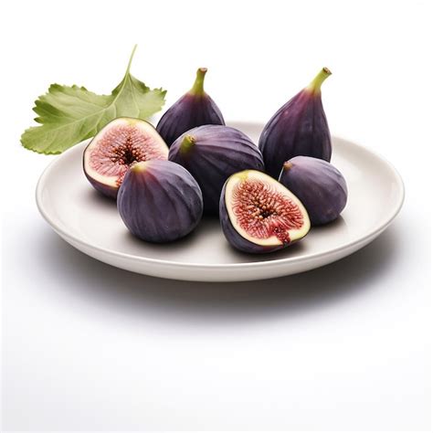Premium Ai Image Juicy Delicious Fig Lies On Beautiful Plate Ai Generated