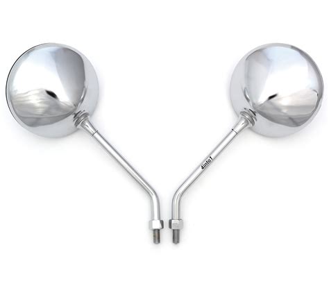 Honda Cruiser Round Chrome Mirror Set 10mm Long Stem