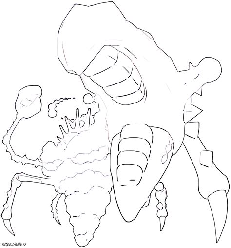 Kingler Gmax Pokémon Para Colorear
