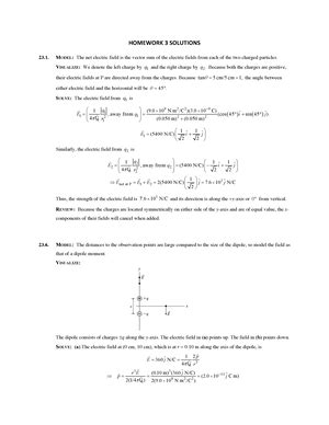 Homework 1 Solutions HOMEWORK 1 22 MODEL Model The Charged Masses