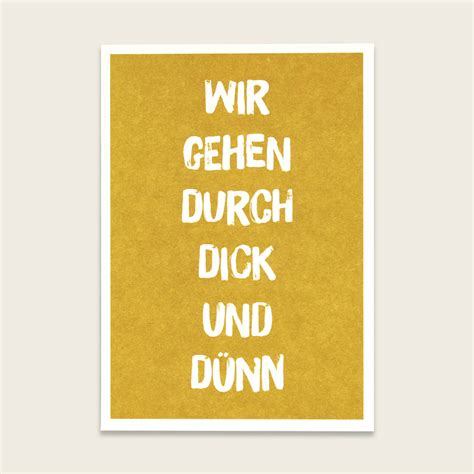 Ava Yves Postkarte Wir Gehen Durch Dick Und D Nn Lottiklein