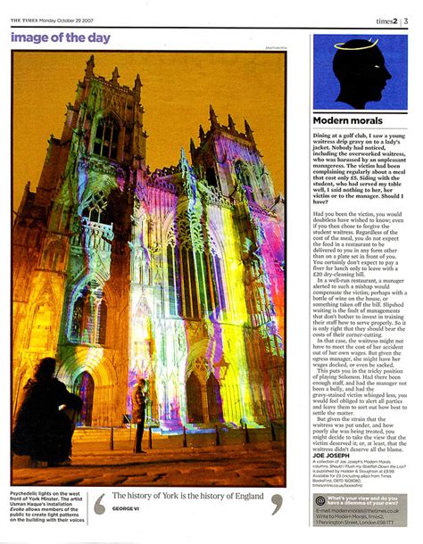 Evoke By Artist Usman Haque At York Minster The Times October 2007