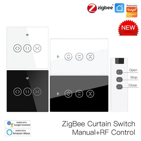ZigBee RF Smart Touch Panel Curtain Roller Blinds Shutter Switch Tuya Smart Life App Relay