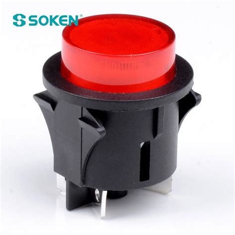 Round Light Push Button Switch 1 Pole China Ningbo Master Soken
