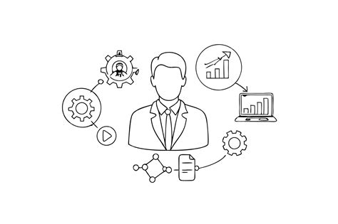 Premium Vector Business Marketing Concept Line Art Illustration