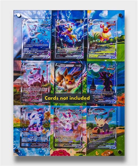 Eeveelutions Vmax Extended Art Custom Pokemon Card Display Case Etsy