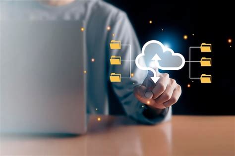 premium photo cloud computing showing in hand cloud technology