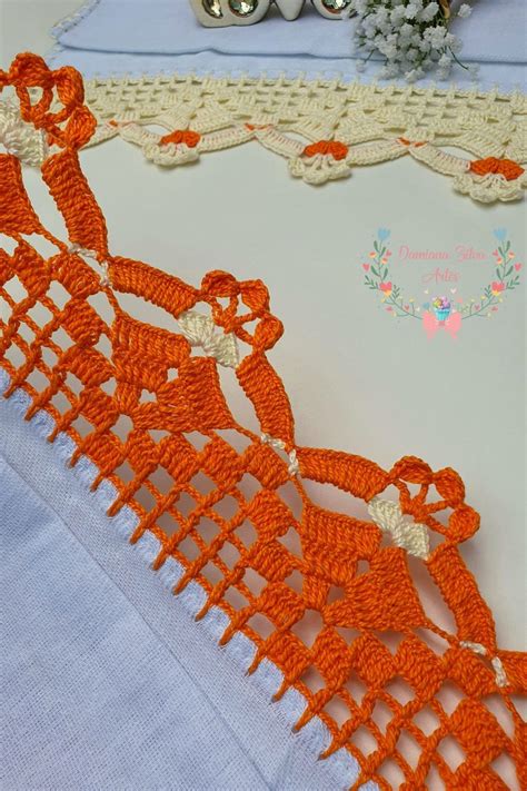 Crochet Border Lace Ideas For Beginners Caixa De Crochê Panos De