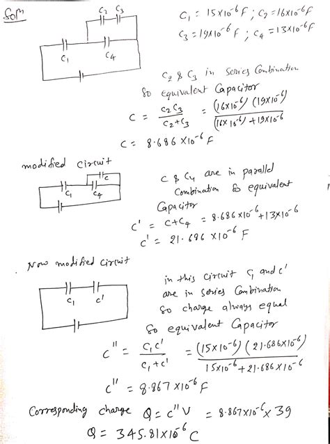 Solved Nsider The Circuit Shown In The Figure Below The Four Capacitors Answer