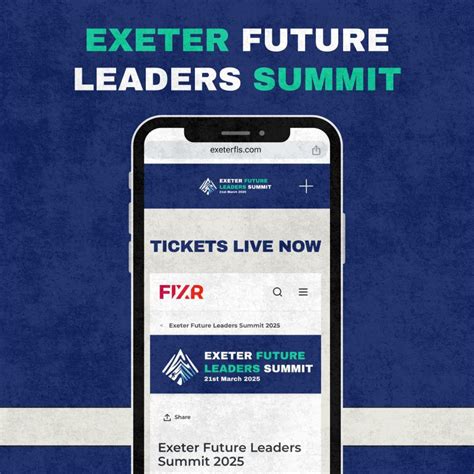 Tickets Are Now Live For The Exeter Future Leaders Summit On The 21st