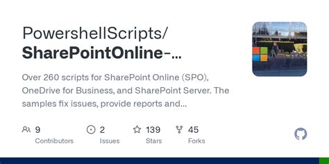 Github Powershellscriptssharepointonline Scriptsamples Over 260 Scripts For Sharepoint