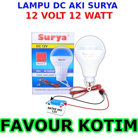 Jual LAMPU LED SURYA 12W DC 12V AKI SOLAR CELL PANEL SURYA CAPIT FVKOTIM Shopee Indonesia