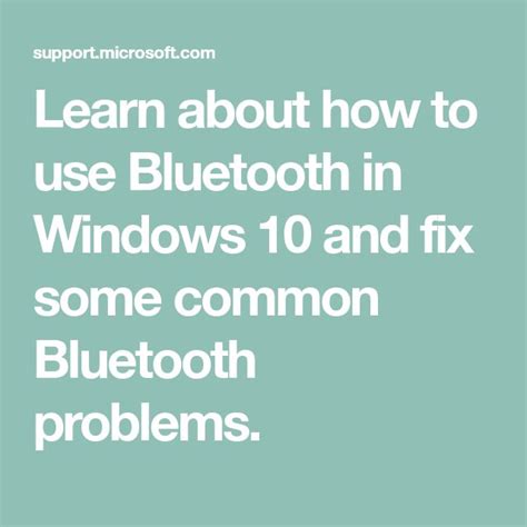 Fix Bluetooth Problems In Windows Bluetooth Windows Problem