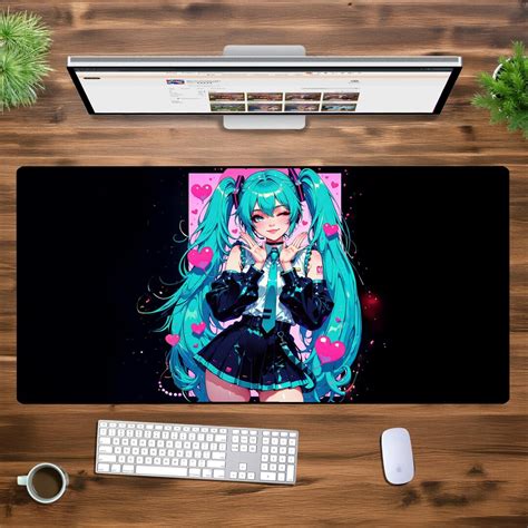 Kawaii Idol Girl Xxl Gaming Mouse Pad Cute Anime Desk Mat Aesthetic