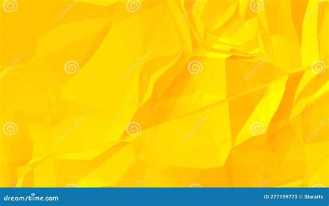 Abstract Crumpled Paper Yellow Backdrop Background Design Stock Vector