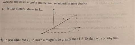 Solved Review The Basic Angular Momentum Relationships From