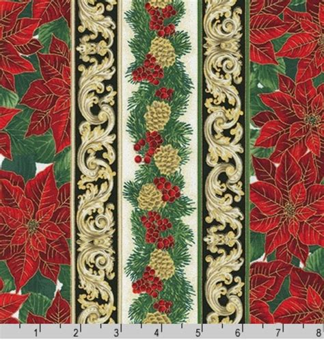 Robert Kaufman Holiday Flourish 13 Cotton Metallic Fabrics Etsy