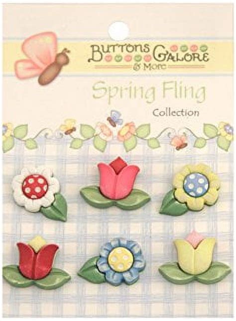 Spring Buttons Spring Flowers