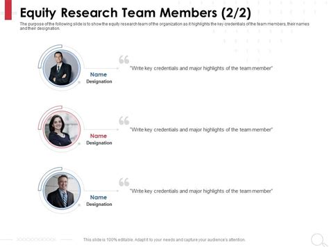 Equity Analysis Project Equity Research Team Members Management Ppt Powerpo