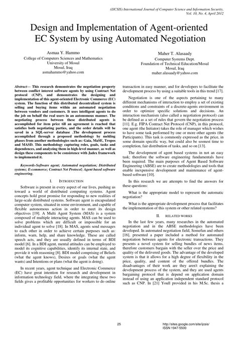 Pdf Design And Implementation Of Agent Oriented Ec System By Using Automated Negotiation