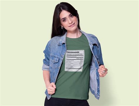 Programmer Nutrition Facts Label Funny Programming T Shirt Etsy