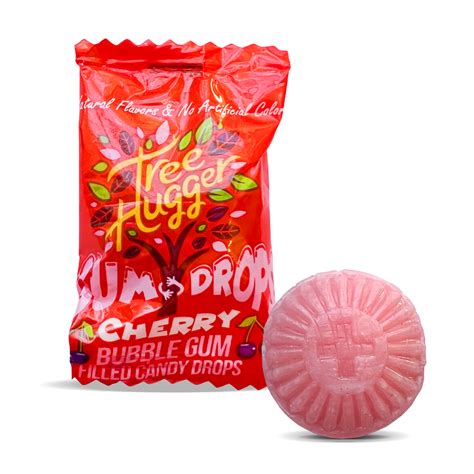 Tree Hugger Bubble Gum Filled Candy Drops 12 X 44 Oz Bags About 25 Gum Drops Per Bag Tree