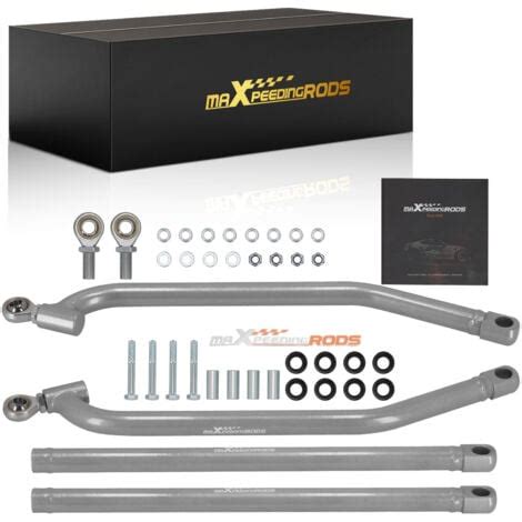 Rear Upper Lower High Clearance Radius Rods Bars Kit Fit Polaris Rzr