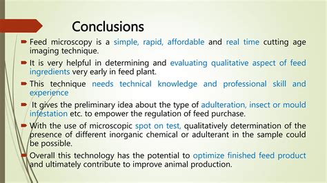 Latest Concept In Feed Microscopy Adulteration Contamination Of