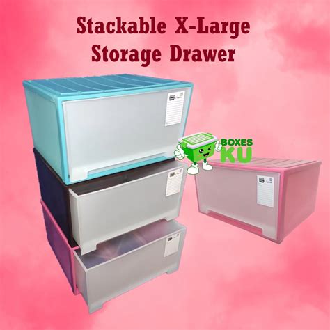 New Extra Large Stackable Storage Drawer Cabinet Organizer Bekas