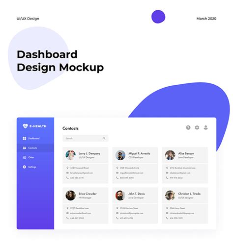 Dashboard Design Mockup On Behance