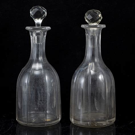 KARAFFER Fyra Stycken Glas 1900 Tal Bukowskis