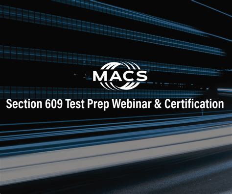 Section 609 Certification And Test Prep Webinar Macs