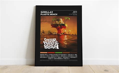 Gorillaz Posters Plastic Beach Poster Album Cover Poster Print