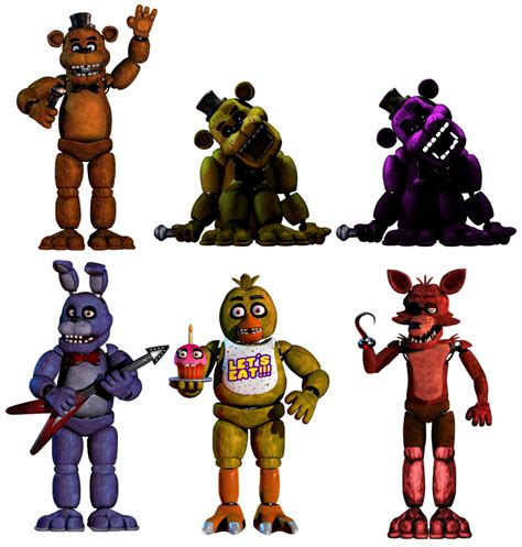 Fixed Fnaf1 Animatronics By Gameian361 On Deviantart
