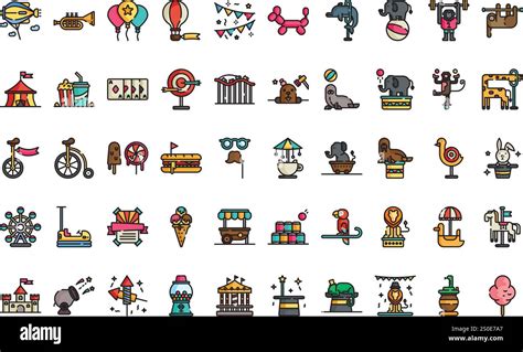 Circus Fair Icons High Quality Vector Icons Collection With Editable