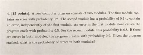 solved a new computer program consists of two modules the