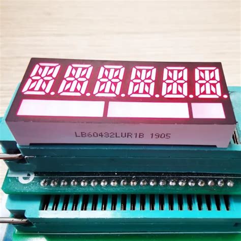 Ultra Red 11mm 6 Digit 14 Segment Alphanumeric Led Display Common