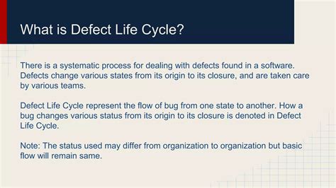 Defect Life Cycle Pptx