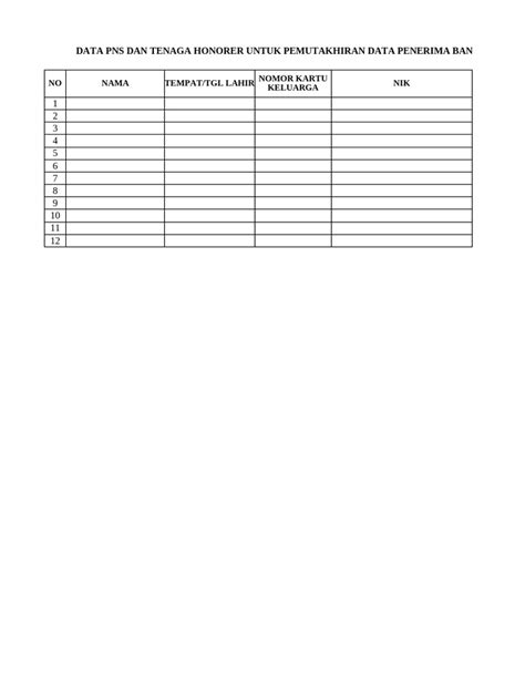 Data Pns Dan Tenaga Honorer Kec Tapung Hulu Pdf