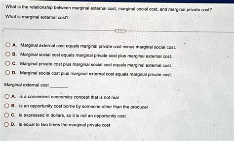 What Is The Relationship Between Marginal External Cost Marginal