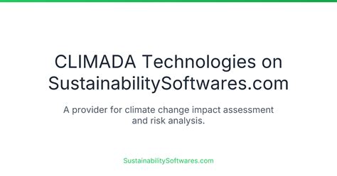 Climada Technologies Sustainability Software