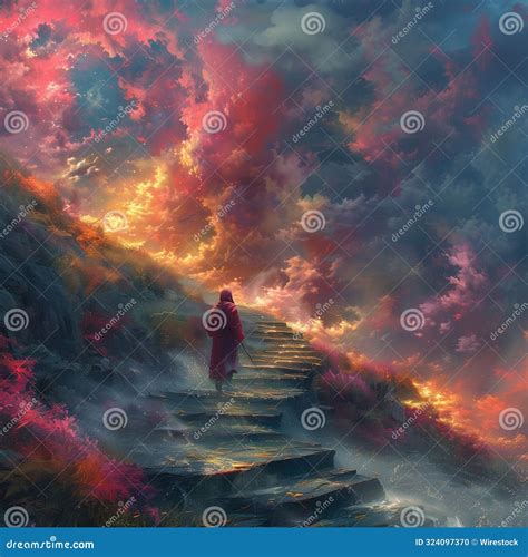 Ascending The Stone Steps A Gateway To Heaven Concept Photography