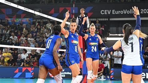 Europei Di Volley 2023 Super Antropova Litalia Stende La Francia 3 0 Venerdì Le Semifinali