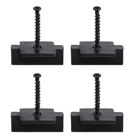 Afoxsos Nylon Black Hidden Deck Fasteners T Clips With Screws And Drill Bits 300 Pack For