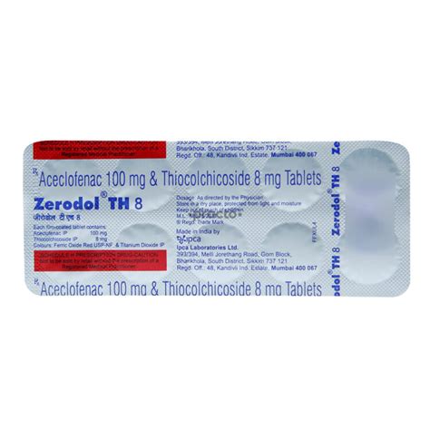 Zerodol Th 1008 Mg Tablet Uses Dosage Side Effects Price