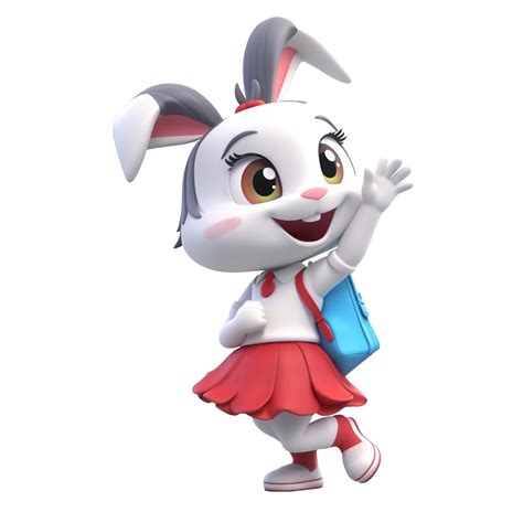 3d Cute Rabbit Character 24272786 Png